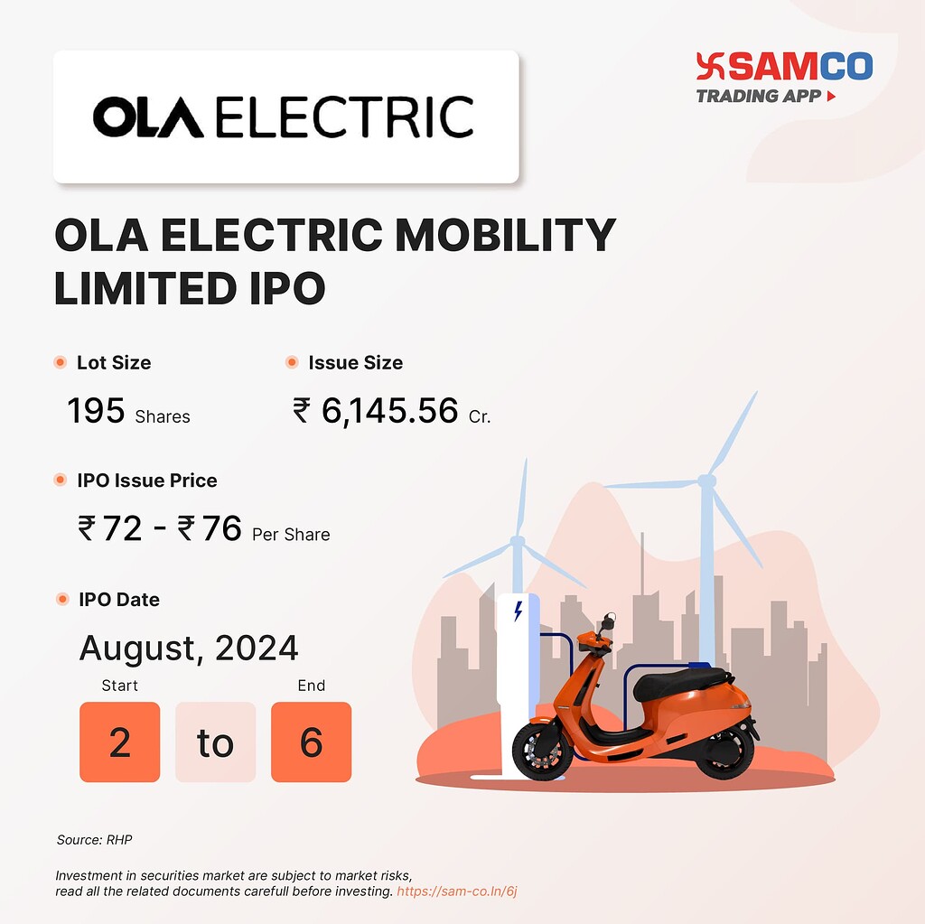 Ola Electric Mobility Limited Ipo Ipo Samco Forum